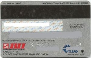 Bank Card: Bii (Bank BII, IndonesiaCol:ID-VI-0035