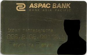 Bank Card: Aspac Bank (Aspac Bank, IndonesiaCol:ID-GM-0055