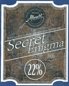 Drink Label: Albrecht secret Enigma 22 (Frýdlantský zámecký pivovar ...