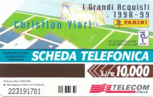 Scheda Telefonica: I Grandi Acquisti 98/99 - C. Vieri (Telecom Italia, Italia(01 - Figurate ...