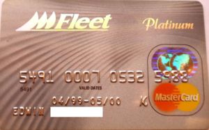 Bank Card: Fleet Platinum (Fleet Bank, United States of AmericaCol:US ...