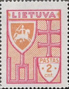 Stamp: Coat of Arms and Symbols (Lithuania(Definitive - (1934-1937)) Mi ...