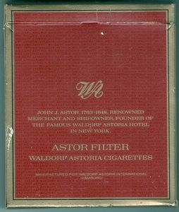 Cigarette Pack: Astor Filter (Germany, Federal Republic) Col:DE-CT-0169