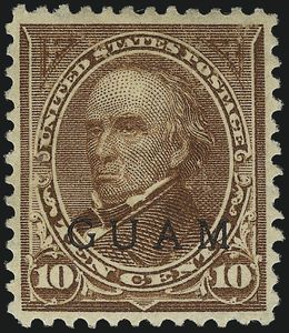 Stamp: Daniel Webster (Guam(Stamps overprinted “Guam”) Sn:GU 9,Yt:GU 8a ...