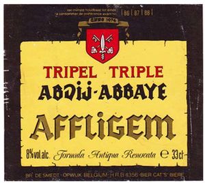 Drink Label: Affligem Tripel-Triple (Brouwerij Affligem / De Smedt ...