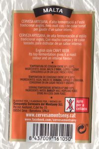 Drink Label: Malta (Cervesa del Montseny, SpainCol:ES-BEER-000353