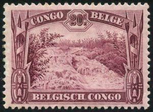 Stamp: Sankuru River Rapids (Belgian Congo(Peoples and views from Congo ...