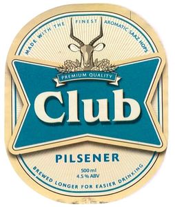 Drink Label: Club Pilsener (Nile Breweries LTD., UgandaCol:UG-BEER-000020