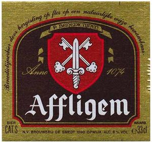 Drink Label: Affligem Benedictijnen (Brouwerij Affligem / De Smedt ...