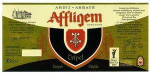 Drink Label: Affligem Tripel (Brouwerij Affligem / De Smedt (Heineken ...