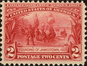 Stamp: Founding of Jamestown (1607) (United States of America(Jamestown ...
