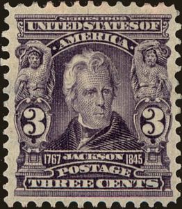 Stamp: Andrew Jackson (1767-1845), seventh President of the U.S.A ...