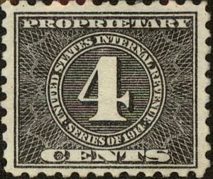 Stamp: Proprietary (United States of America: Revenue Stamps ...