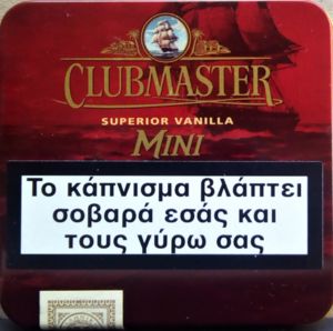 Cigarette Pack: Clubmaster Superior Vanilla Mini (GreeceCol:GR-CG-0162