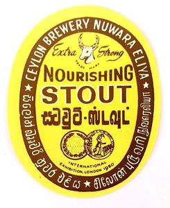 Drink Label: Nourishing Stout (Ceylon Brewery LTD., Sri LankaCol:LK ...