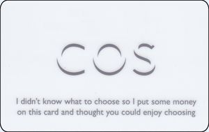 กิ๊ฟการ์ด: White card with white letters (COS, ออสเตรีย(Cos) Col:AT-COS ...