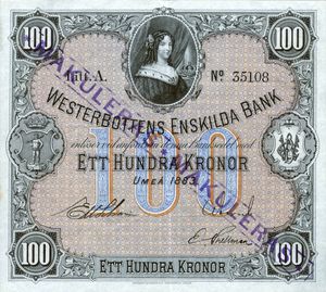 Banknote: 100 Kronor (Sweden(Specialized Issues) Wor:S-710a