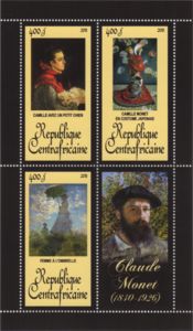 Stamp: Paintings by Oscar Claude Monet (Central African Republic ...