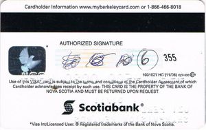 Cartões de bancos: Scotiabank Rewards (Scotiabank, CanadáCol:CA-VI-0051