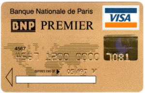 Bank Card: Bnp Premier (Banque Nationale de Paris (Greece), GreeceCol ...