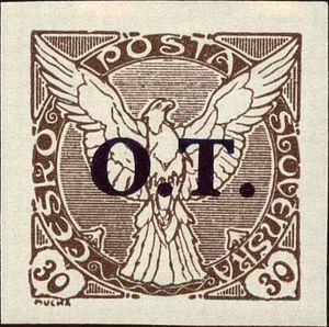 Stamp: Sokol v letu - Windhover - overprint (Czechoslovakia(Newspaper ...