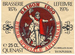Drink Label: Saison 1900 (Brouwerij Lefebvre, BelgiumCol:BE-BEER-016960