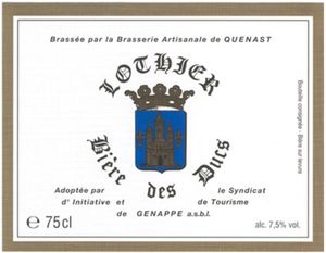 Drink Label: Lothier - Biere des Ducs (Brouwerij Lefebvre, BelgiumCol ...