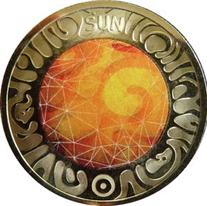 Coin: 5 Dollars (The Sun) (Australia(2017 - Planetary Coins)