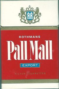 Cigarette Pack: Pall Mall Rothmans Export (Netherlands) Col:NL-CT-0084