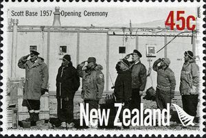 Stamp: Scott Base 1957 - Opening Ceremony (New Zealand(50th Anniv. of ...