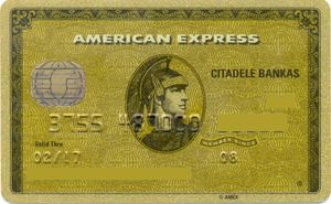 Tarjeta de Banco: American Express Gold LT-375548 Citadele Bankas ...