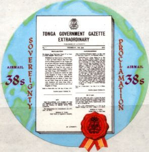 Stamp: Proclamation of Sovereignty over Minerva Reef (TongaMi:TO 437,Sn ...