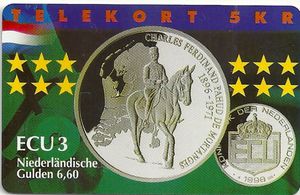 Phonecard: Ecu - Netherland (Tele Danmark, Denmark(Tdc Private) Tel:TDP280