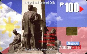 Phonecard: Dr Jose Rizal - Commemorative Edition (Bayan Tel ...