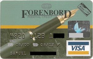 Bank Card: Forenbord Federal Credit Unión (Franklin Mint Federal Credit ...