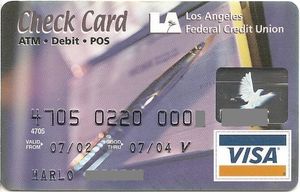 Bank Card: Check Card ATM (Franklin Mint Federal Credit Union, United ...
