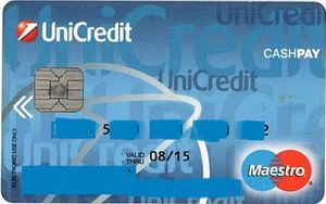 Bank Card: Unicredit CASH PAY (UniCredit Banca, ItalyCol:IT-MS-0061.01