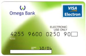 Bank Card: Omega Bank (Omega Bank, GreeceCol:GR-VE-0078