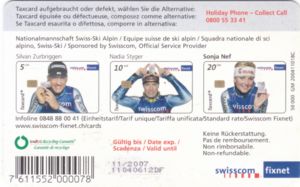 Phonecard: Sonja Nef - Serie I (Swisscom, Switzerland(Serie 054 + 066 ...