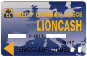 Bank Card: Lioncash Credit Lyonnais Grece (Piraeus Bank, Greece) Col:GR ...