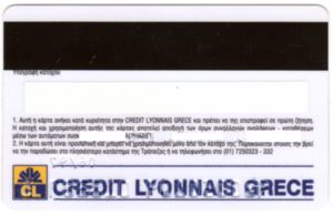 Bank Card: Lioncash Credit Lyonnais Grece (Piraeus Bank, Greece) Col:GR ...