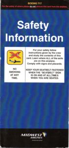 Safety Card: Boeing 717 (Midwest Airlines, United States of AmericaCol ...