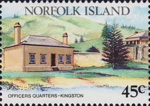 Stamp: Officers Quarters (Norfolk Island(Tourist Sites of Historic ...