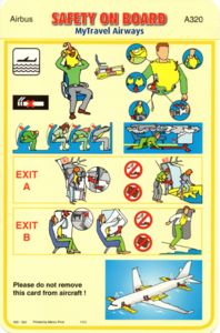 Safety Card: Airbus A320 (My Travel Airways, United Kingdom of Great ...