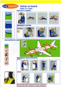 Safety Card: Boeing 757 G-WJAN (My Travel Airways, United Kingdom of ...