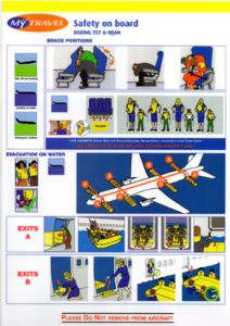 Safety Card: Boeing 757 G-WJAN (My Travel Airways, United Kingdom of ...