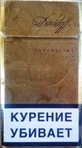 Cigarette Pack: Davidoff Gold Superslims (RussiaCol:RU-CT-0532