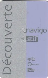Transport Ticket: Navigo - chip type 3 - Decouverte (RATP-IdF-SNCF-Stif ...