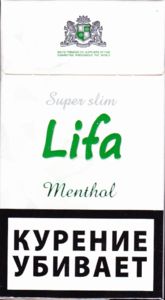 Cigarette Pack: Lifa Menthol Super Slim (RussiaCol:RU-CT-0569