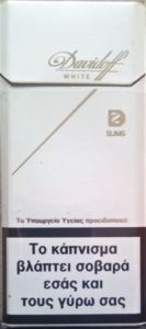 Cigarette Pack: Davidoff White Slims (Greece(Davidoff White Slims) Col ...